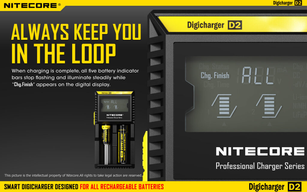 Nitecore D2 Multi Chemistry Intelligent Battery Charger - Flying Tech