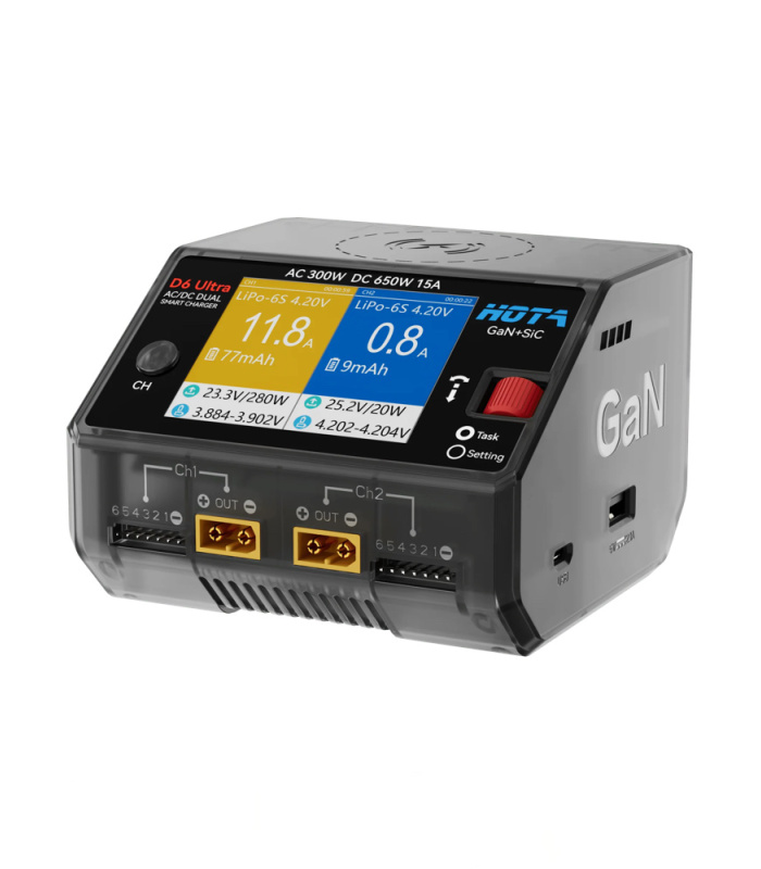 HOTA D6 Ultra 650W AC/DC Dual Channel Charger - Flying Tech