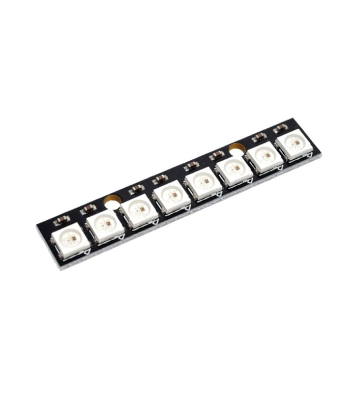 Slim WS2812B 8-LED Programmable RGB Strip - 5V Addressable - Flying Tech